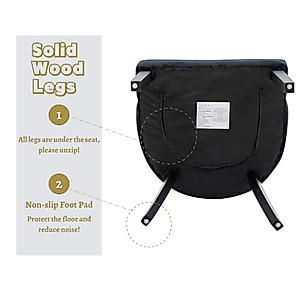 EALSON Set of 2 Linen Dining Chairs Elegant Tufted Back with Nailed Trim Home Kitchen Dining Room Chairs Armless Accent Side Chairs Solid Rubber Wood Legs, Set of 2 (Beige)