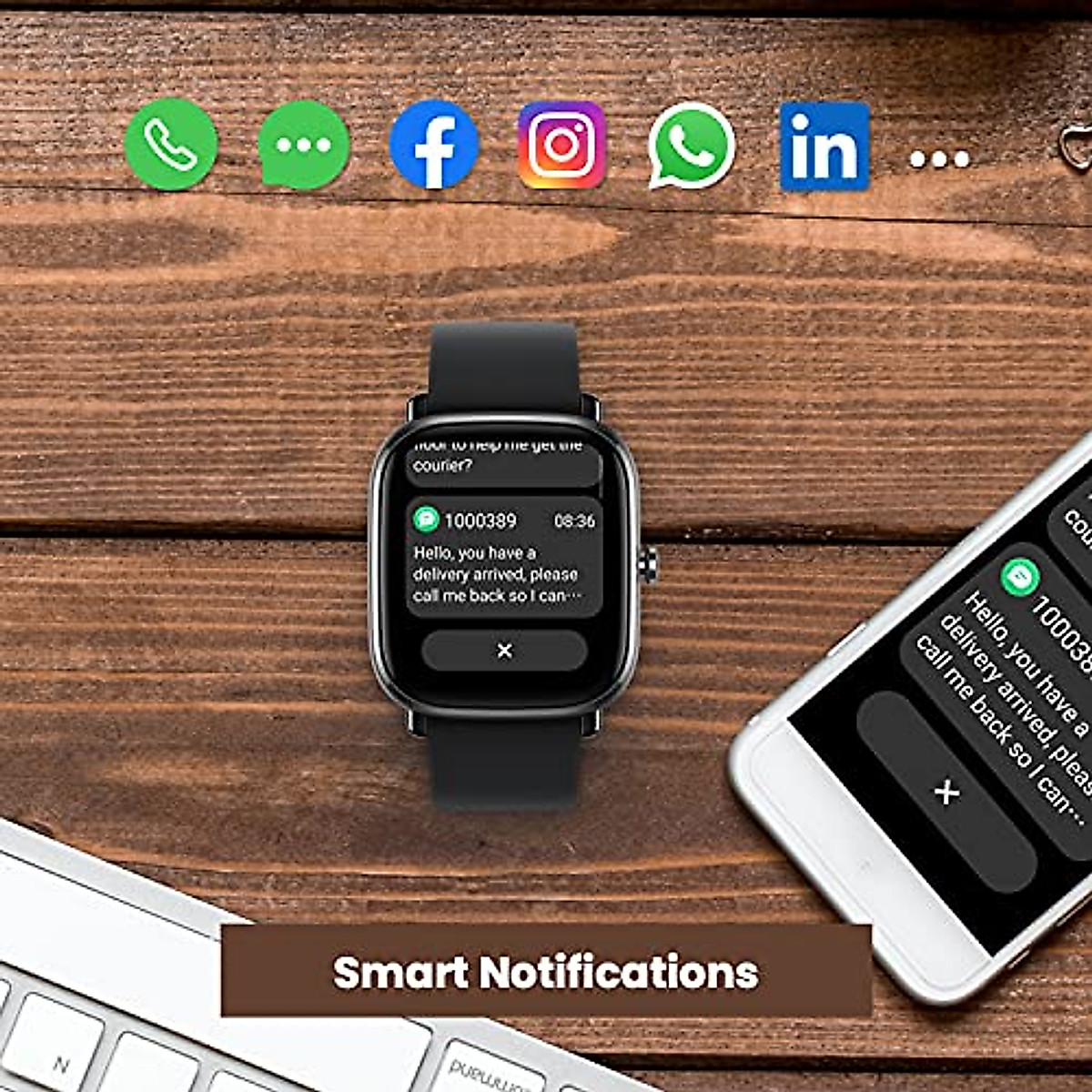 Amazfit GTS 2 Mini Smart Watch for Men Android iPhone, Alexa Built-in, 14-Day Battery Life, Fitness Tracker with GPS & 70+ Sports Modes, Blood Oxygen Heart Rate Monitor, 5 ATM Water Resistant-Black