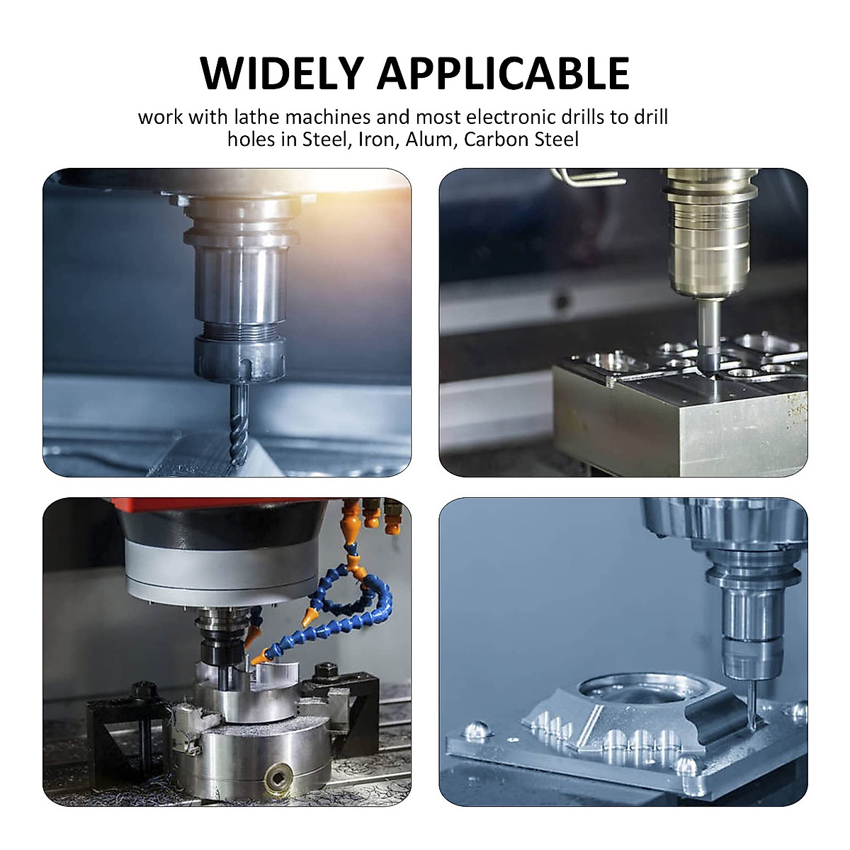 Saihisday 7PCS Center Drill Bits Set M2 HSS Centering Starter Drill Bit 60-Degree Countersink Tools for Lathe Metalworking