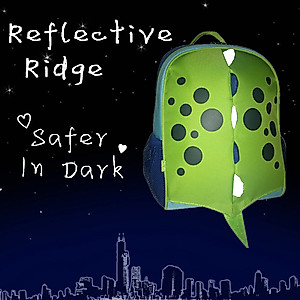 Yodo Little Kids School Bag Pre-K Toddler Backpack - Reflective Fins, Name Tag and Chest Strap, Shark