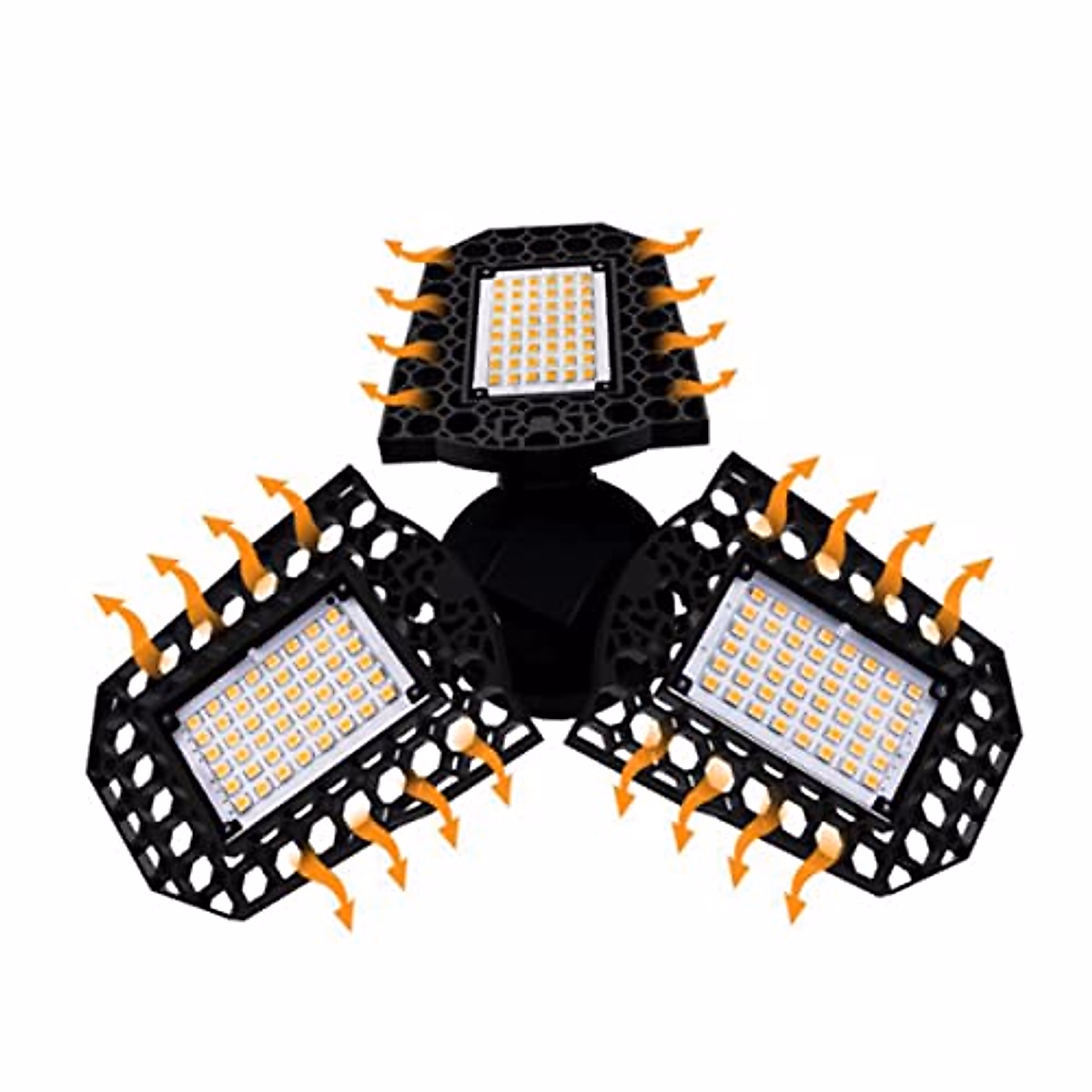 BUTIFULSIC Ceiling Light Garage Lamps Garage Lights Outdoor Motion Lights Deformable LED Garage LED Work Light Work Lights Outdoor Security Lights High Bay Lights Outdoor Flood Lights Black