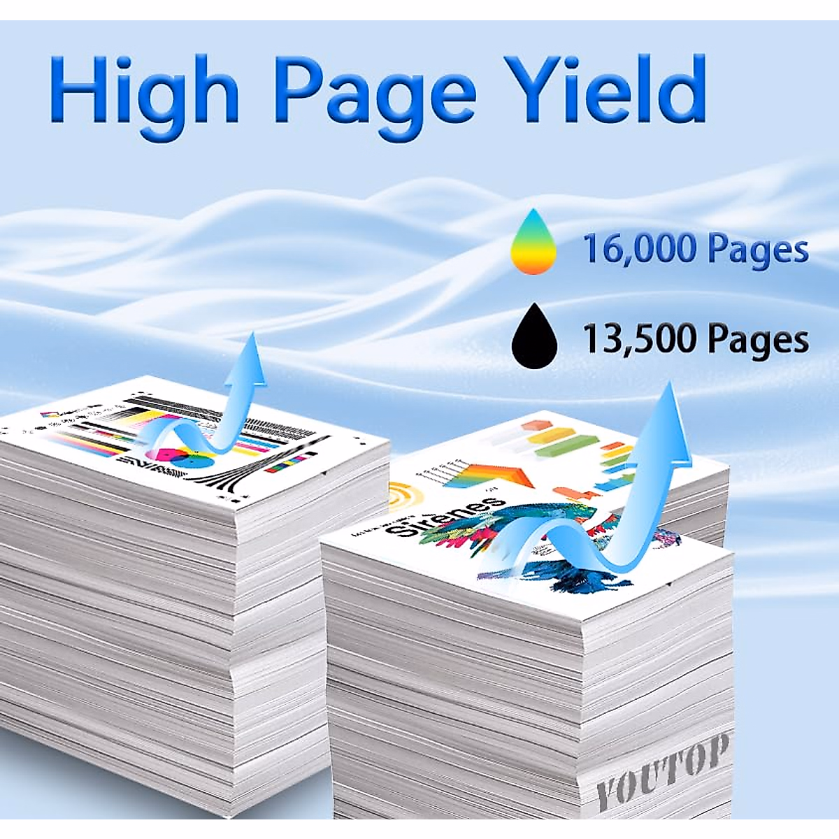 YOUTOP High Yield 651A Toner Cartridge Replacement for 651A CE340A CE341A CE342A CE343A Compatible for HP Enterprise 700 MFP M775z M775Z+ M775f M775dn Printer