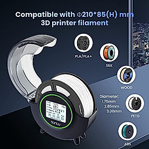 [SUNLU Manufacturer] 3D Printer Filament Dryer with Fan, Upgraded Filament Dry Box S2, 3D Printer Filament PLA PETG ABS TPU Nylon PA Storage Dehydrator Box, 360° Surround Heating, FilaDryer S2, Black