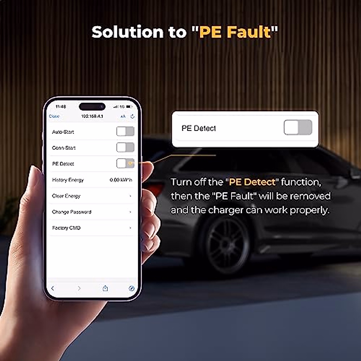 BougeRV Portable 48 Amp EV Charger Level 2, 240V, NEMA14-50P, 11.52KW Max Output with Adjustable Current and Charging Schedule, Plug-in Electric Vehicle Charging Cable with 25Ft for Indoor/Outdoor Use