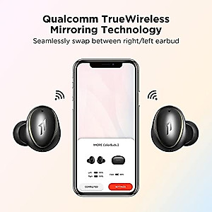 1MORE ColorBuds 2 Active Noise Cancelling Wireless Earbuds, Bluetooth 5.2 Earphones, Sound ID, Dual Mode Noise Cancelling, CVC 8.0 for Clear Calls, Fast & Wireless Charging, IPX5, Black
