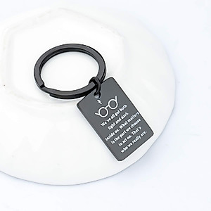 FUSTMW Movie Quote Keychian Black Inspire Gift We've All Got Both Light and Dark Inside Us Inspirational Gifts for Movie Book Lover Gifts (Black)