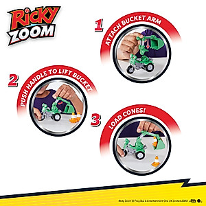 Ricky Zoom DJ Rumbler Toy Motorcycle with Bucket Arm Accessory, Multi