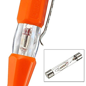 uxcell Voltage Tester AC 100-500V with 3mm Slotted Screwdriver with Clip for Circuit Test, Orange, Pack of 2