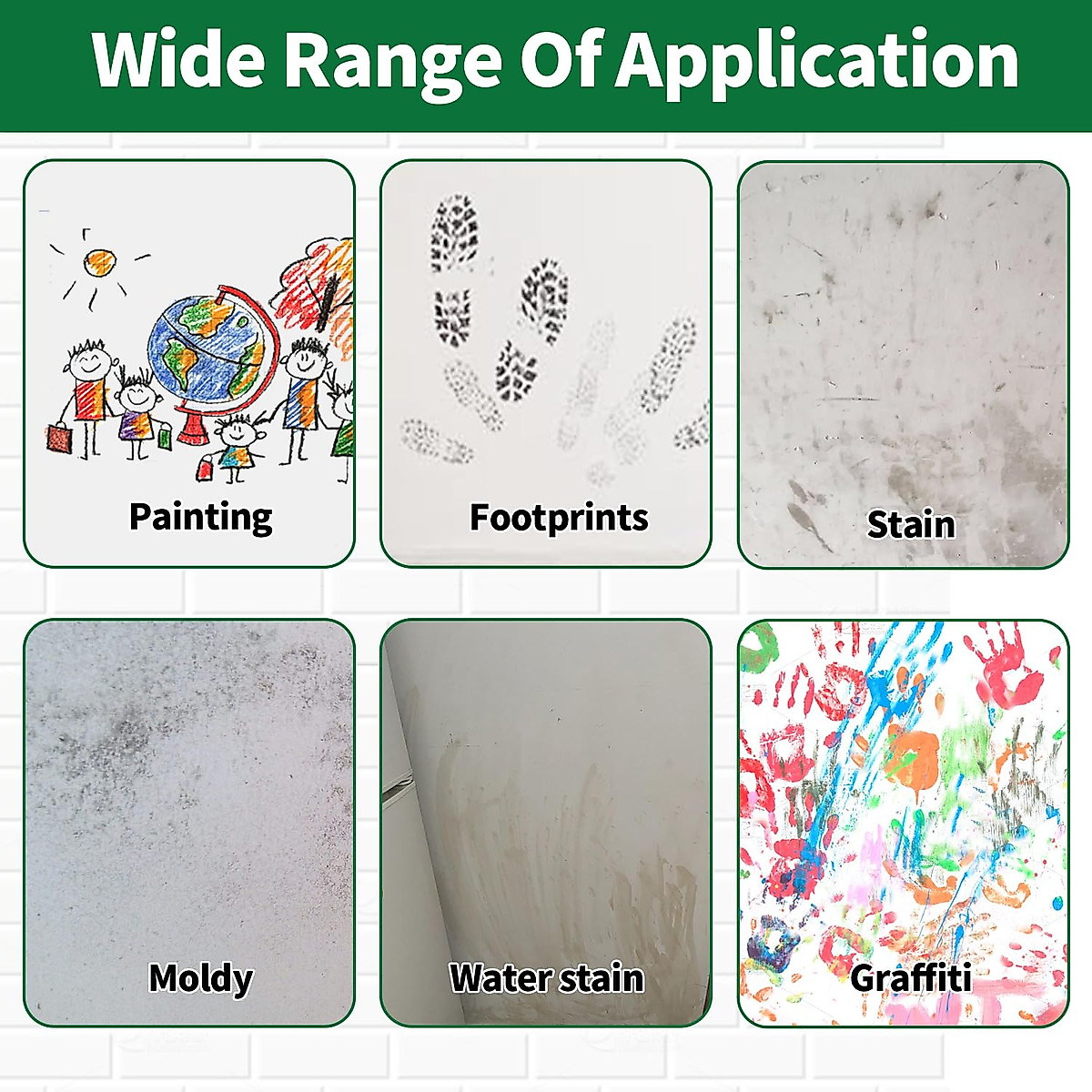 AUOMLVH Portable Wall Paint Tool,Large Roller Brush Wall Repair Tool,Wall Repair Kit,Wall Roller Paint BrushSuitable for Repairing The Wall with Latex Paint,Water-Based(500g,White)