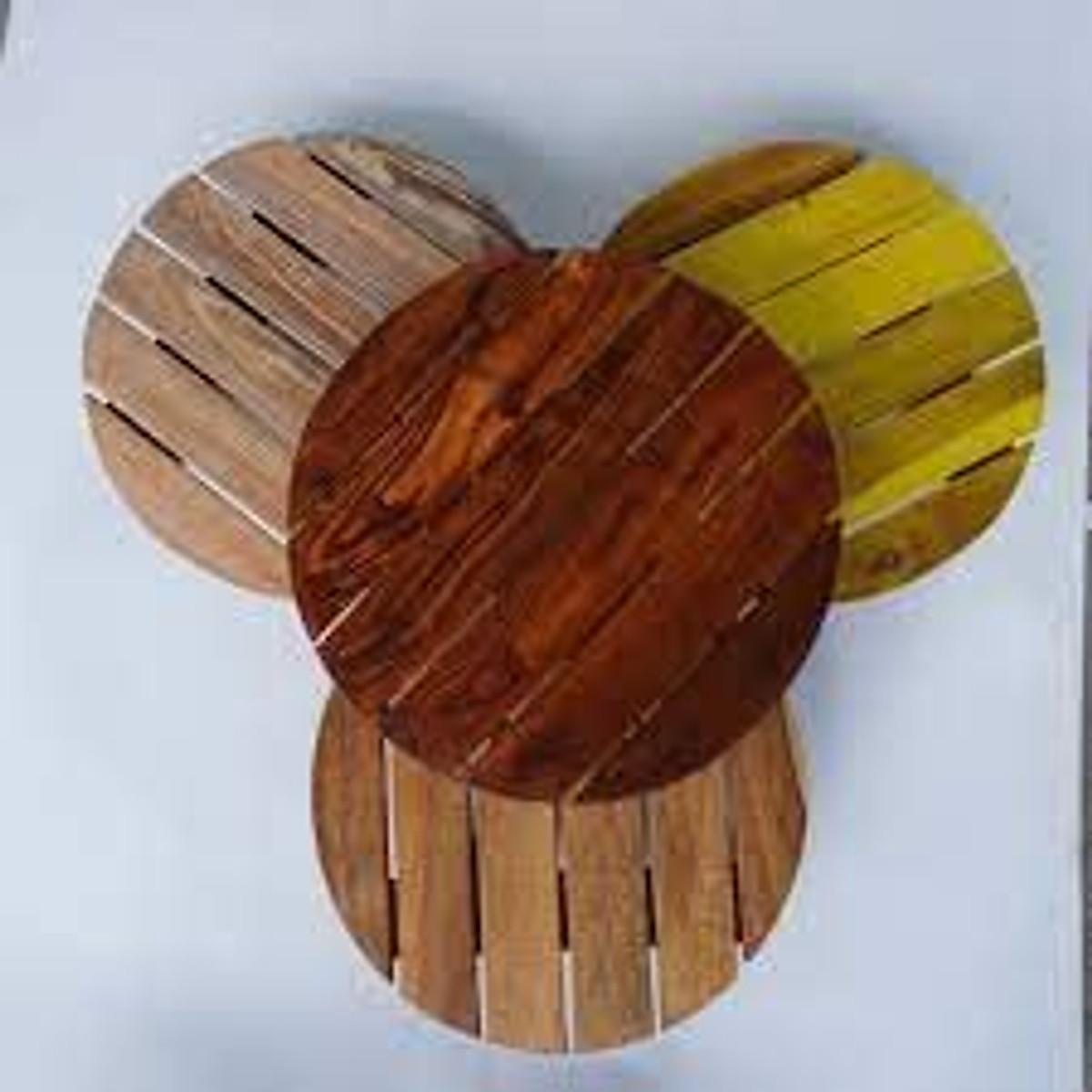 HOUSEBOOK 2 Packs Premium Wooden Rolling Flower Pot Holder Plant Stand with Wheel, Wooden Plant Pot Caddy 30cm Round Garden Plant Pot Trolley 360 Deg Movable, 30cm, Brown