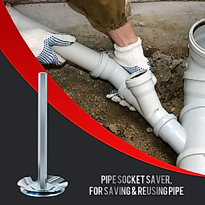 PVC Pipe Reamer, Plumbing Fitting Saver Bit Socket Saver, for 1/2" Speed Power Drill, Pipe Reamer Tool for Removing SCH 40 from Hub, Pipe Fitting Saver Inside Pipe Cutter for ABS PVC Pipe(2 Inch)