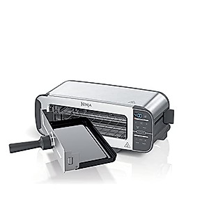 Ninja ST100 Foodi 2-in-1 Flip Toaster, 2-Slice Capacity, Compact Toaster Oven, Snack Maker, 1500 Watts, Stainless Steel (Renewed)