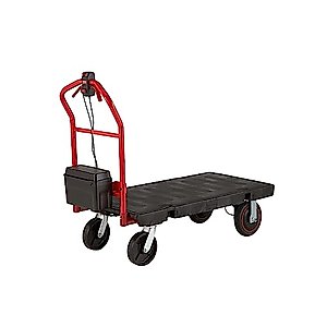 Rubbermaid Commercial Products Platform Truck Motorized Kit, Medium Size, 24"x48", for Moving Heavy Loads in Industrial/Commercial/Warehouse Environments