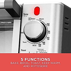 Black+Decker WCR-076 Rotisserie Toaster Oven, 9X13, Stainless Steel