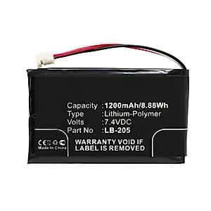 Synergy Digital Credit Card Reader Battery, Compatible with Safescan 131-0477 Credit Card Reader, (Li-Pol, 7.4V, 1200mAh) Ultra High Capacity, Replacement for Safescan LB-205 Battery