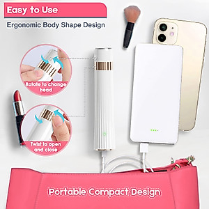 Raymeefa Rechargeable Facial Hair Removal for Women,Electric Shaver for Women Facial Hair Chin Neck Legs Bikini-line,Painless Face Electric Razor,Portable Eyebrow Trimmer Bikini Trimmer for Women