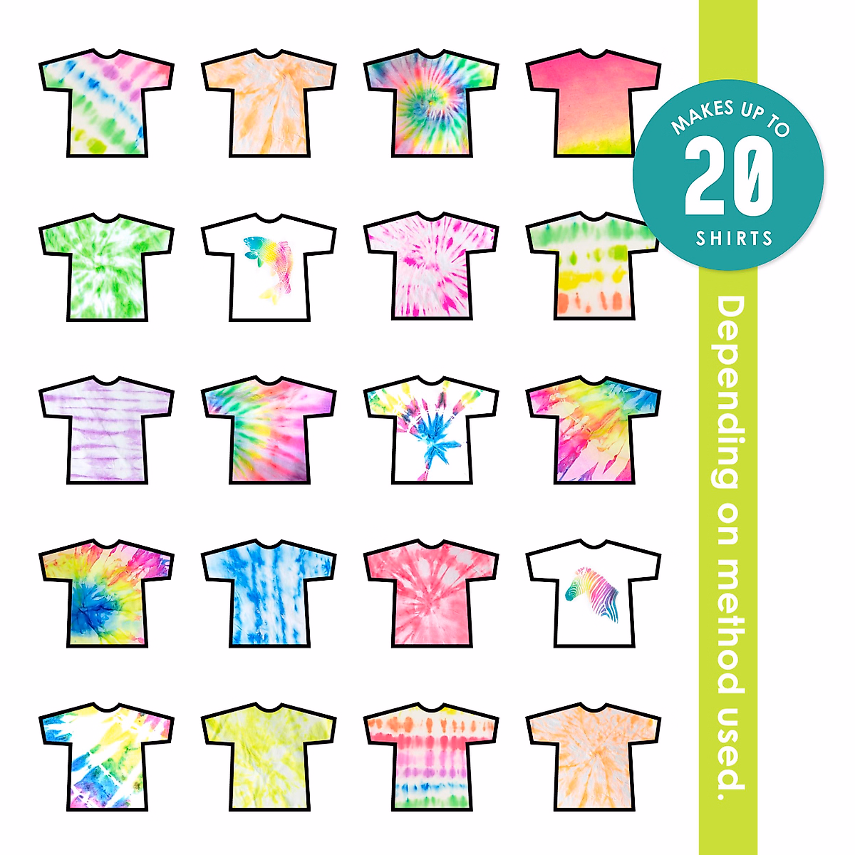 S.E.I. Neon Tie Dye Kit, Fabric Spray Dye, 8 Colors