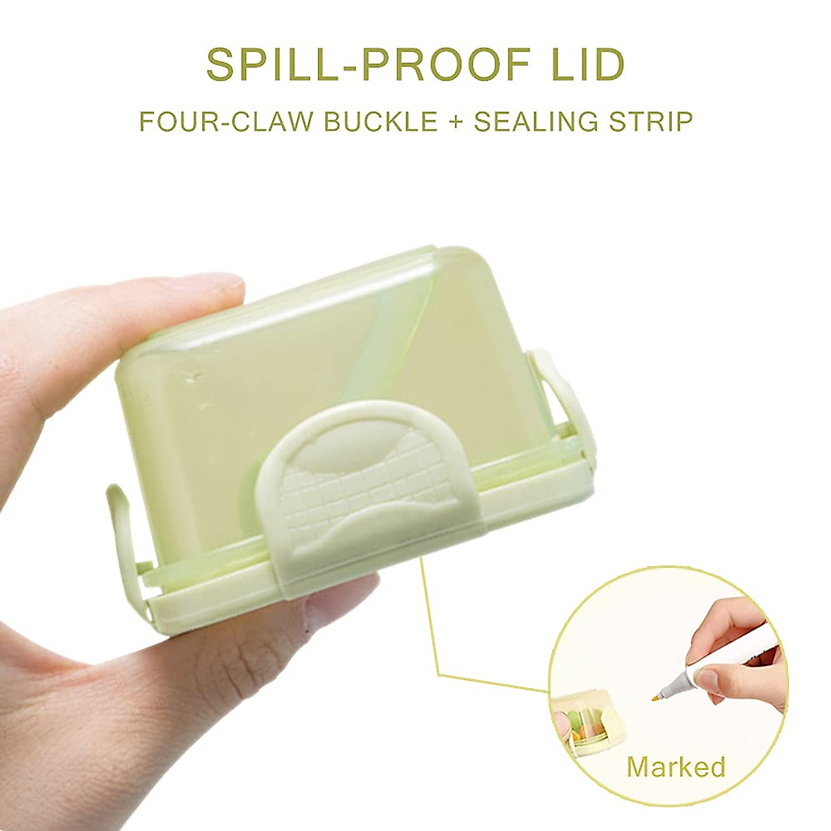 LELE LIFE 6Pcs Small Food Storage Containers, Leakproof Lids, Condiment Sauce Containers, Small Freezer Storage Containers Airtight Containers, Dishwasher Freezer and Microwave Safe, 5oz