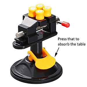 Wolfride Mini Table Vice Bench Vice Clamps for Woodworking, 360° Rotation