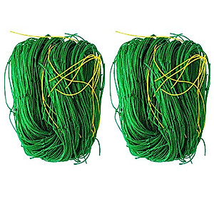 2 Pack Garden Plant Trellis Netting, (6 Feet x 16.5 Feet) Heavy-Duty Plant Support Vine Net for Climbing Plants, Garden Trellis Net for Plant Growing Flexible String Net