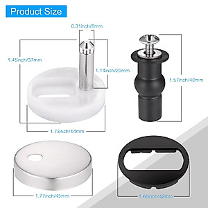 Colomira Toilet Seat Fixings, 2 Pcs Universal Quick Release Toilet Seat Fittings, Stainless Steel Toilet Seat Screws Kit for WC Toilet Blind Holes