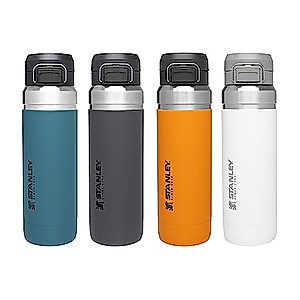 Stanley Quick Flip Stainless Steel Water Bottle 1.06L / 36OZ Charcoal – Leakproof Insulated Water Bottle - Push Button Locking Lid - BPA-Free Thermos Flask - Cup Holder Compatible - Dishwasher Safe