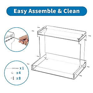 AITEE 2-Tier Bathroom Counter Organizer Acrylic Bathroom Countertop Organizer Clear Bathroom Organizer Shelf Vanity Tray Cosmetic Skincare Home Storage Organization for Bathroom Kitchen Bedroom