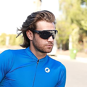 Tifosi Optics Sledge Lite Sunglasses (Matte Black, Smoke/AC Red/Clear)