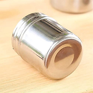 MSMMZ Sugar Container Stainless Steel Cruet Condiment Spice Jars Set Salt and Pepper Shakers Seasoning Pots Kitchen Tools Seasoning Cans