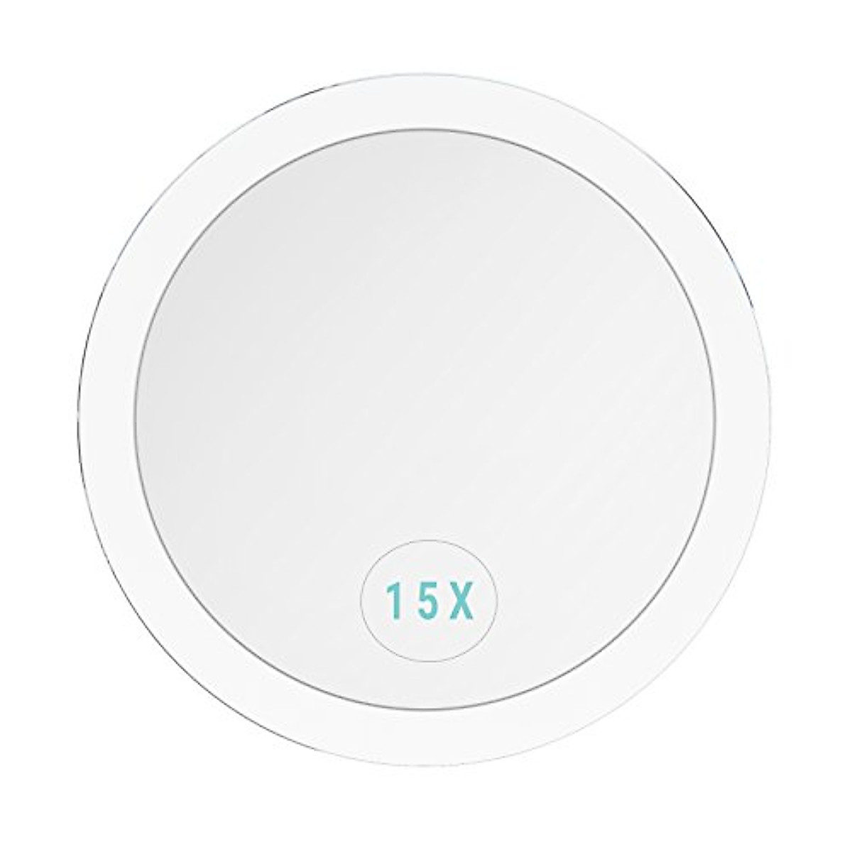 Essential Skin Solutions 15X Magnifying Mirror – Use for Makeup Application - Tweezing – and Blackhead/Blemish Removal – 6 Inch Round Mirror with Three Suction Cups for Easy Mounting