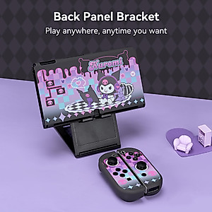 YOCORE Cute Slim Switch OLED Protective Case Cover Dockable Protective Case Compatible with Switch OLED,Anti-Scratch and Shock-Absorption Design Cover Skin -KLM Play Time