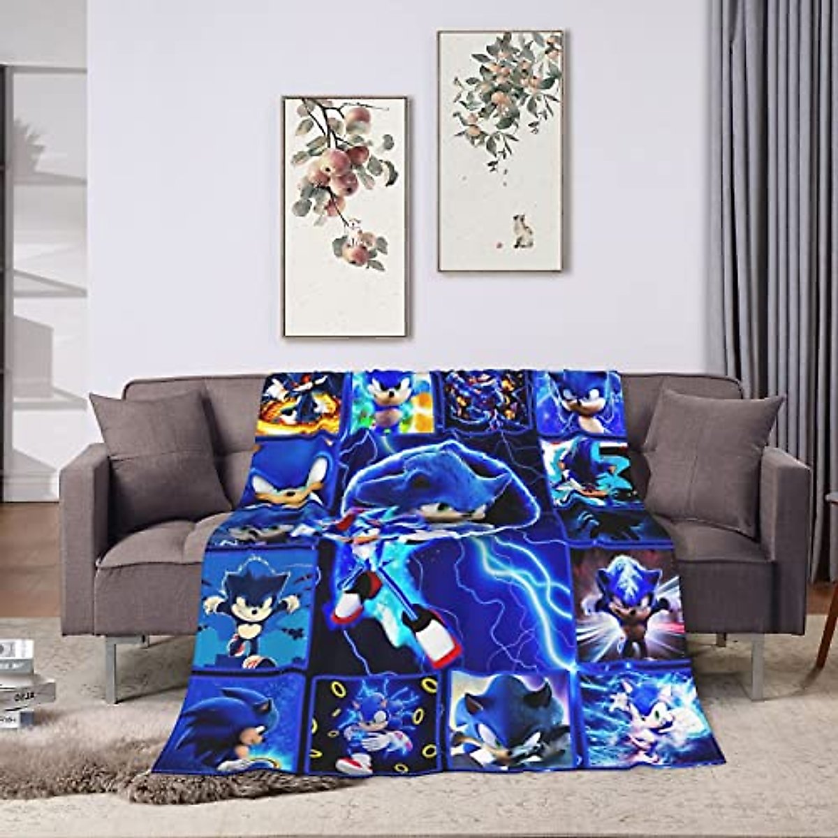 PAPFESPY Blanket for Aldult Animes Funny Blanket Throw Blankets, Flannel Fleece Blankets and Throws for Better Relaxing, Comfy air Condition Blanket 50"x40"