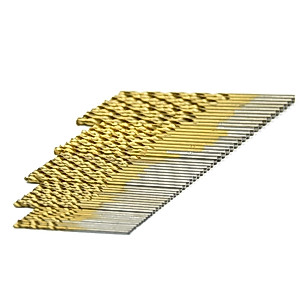 WUXUN-Drill Bit 50pcs HSS Twist Drill Bit Set Titanium Coated Gun Drill Bit for Wood Metal Drilling Mini Drill Bit 1.0/1.5/2.0/2.5/3.0mm