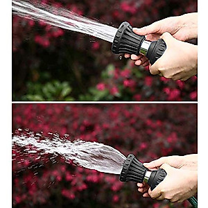 Twinkle Star Fireman Style Hose Nozzle, Heavy Duty Brass Durable Water Jet, Leak Proof Suitable for Car Wash, Patio Cleaning, Watering Lawn/Garden, Shower Pets, Fits All Standard Garden Hoses