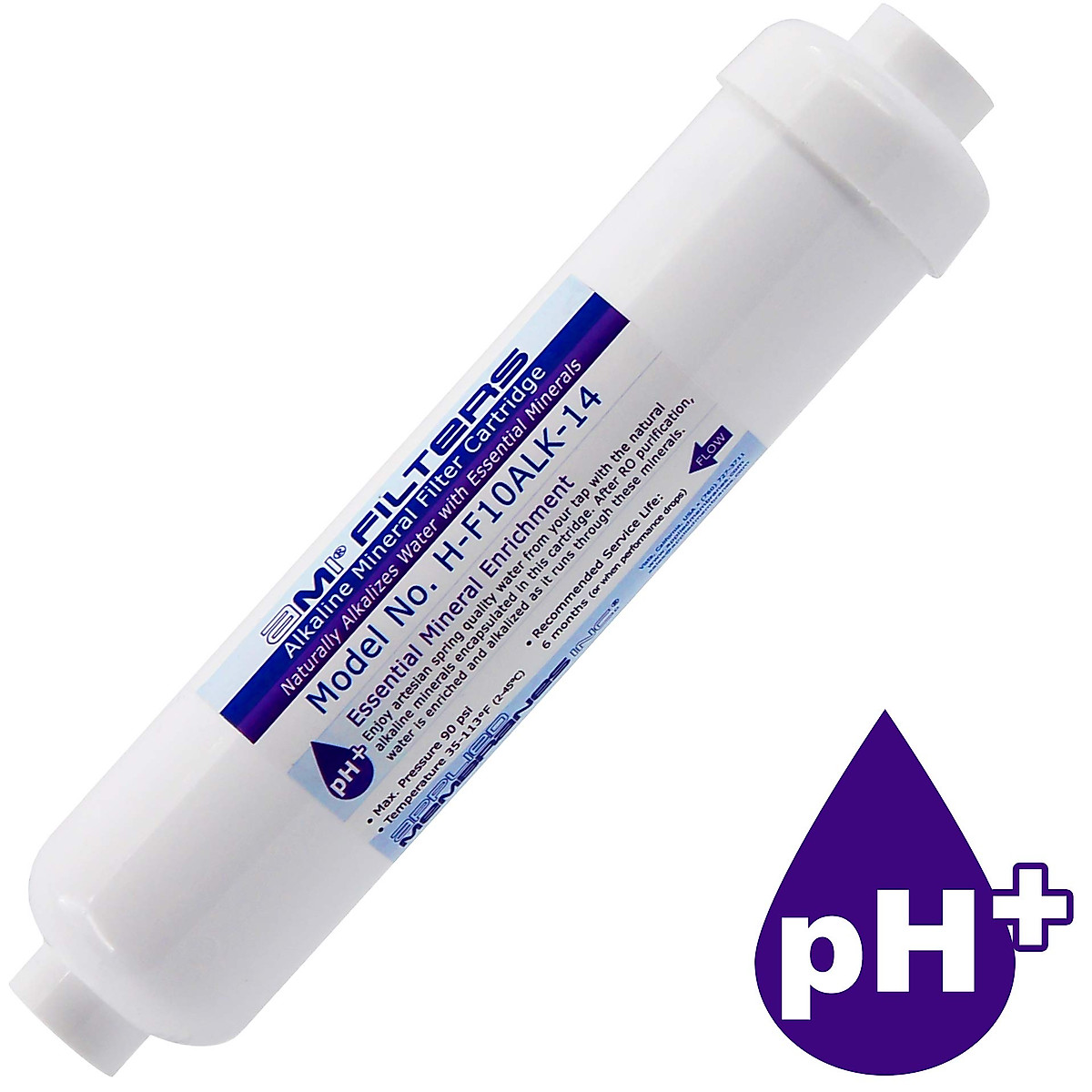 Alkaline Water Filter Replacement Cartridge | Mineral Cartridge for Alkaline Water Filters System | Essential Minerals for Water (1, Alkaline Cartridge Only)