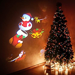 Christmas Light Projector, LANGTU 2022 Upgraded LED Christmas Halloween Lights Outdoor Indoor Snowflake Rotating Projector Lamp with 16 Themes for Garden Party New Year Xmas