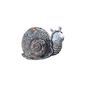 Roman Garden - Pebble Snail Statue, 5.75H, Pudgy Pals Collection, Resin and Stone, Decorative, Garden Gift, Home Outdoor Decor, Durable, Long Lasting