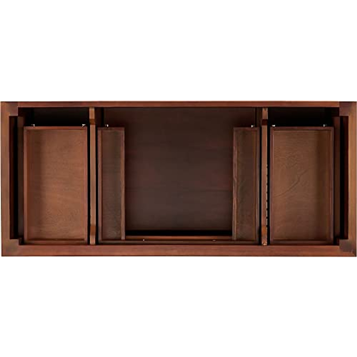 Signature Hardware 953347-48-RUMB-1 Elmdale 48" Free Standing Single Vanity Cabinet Set with Mahogany Cabinet, Vanity Top and Rectangular Undermount Sink - Single Faucet Hole