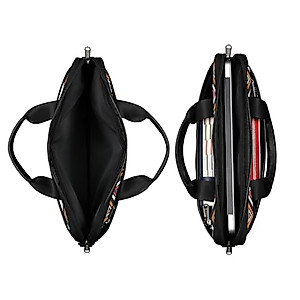 Ethnic Pattern Laptop Computer Bag Waterproof Shoulder Messenger Bag 13-15 inch Durable Laptop Tote Bag with Shoulder Strap Handle Lightweight Crossbody Briefcase