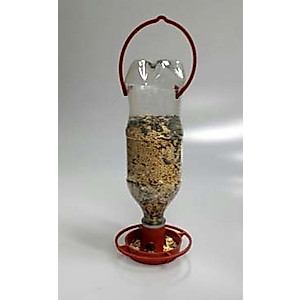 Gadjit Soda Bottle Hanging Bird Feeder (2 Pack) | Fun Inexpensive Project for Kids at Home | Includes Feeding Tray & Hanger, Attaches to Plastic Soda Bottles Filled with Bird Seed (Terra Cotta)