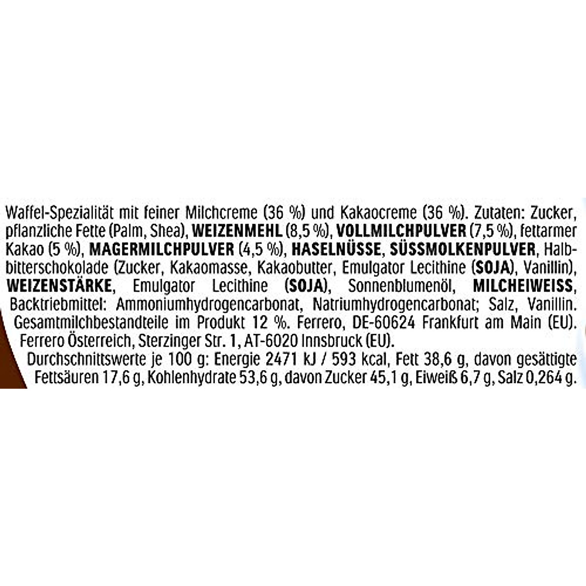 Ferrero Happy Hippo Cacao 20.7g x 28 Bars