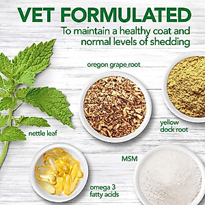 Veterinarian's Best Healthy Coat Shed and Itch Relief Chewable Tablets (2 Pack - 100 Tablets)