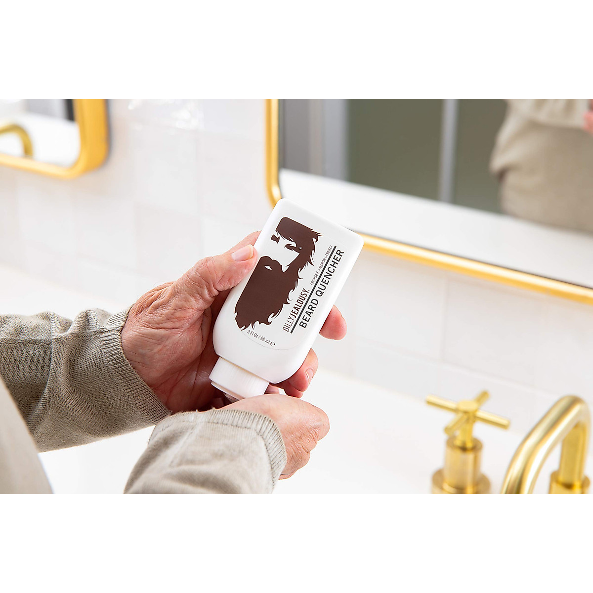 Billy Jealousy Beard Quencher, Nourishing and Strengthening Moisturizer for Mane and Skin with Shea Butter, Amino Acids and Black Oat Seed, Fights Frizz, Relieves Itch and Flakes, 3 Fl Oz