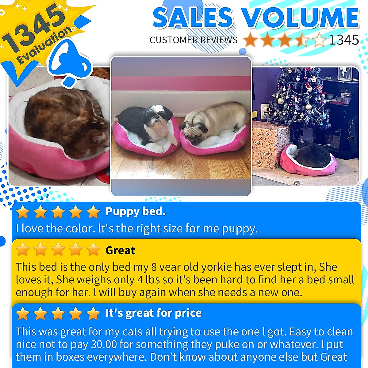 Barelove Round Dog Cat Beds Mattress Washable Pads Room, Soft Durable Plush Faux Fur Sleeping Pet Fleece Bed Mat for Small Doggy Kitten Puppy, with Anti-Slip Waterproof Bottom (Coffee)