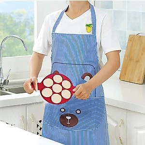 Onebycitess 2 Pack Pancake Mold Maker,Nonstick Silicone Egg Rings Egg Cooker 7 Holes Muffin Baking Pancake Mould(Round/Heart)