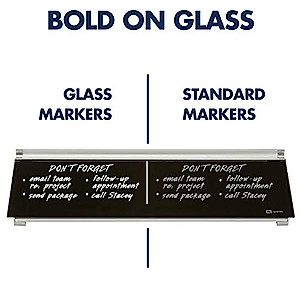 Quartet Glass Dry Erase Markers, Whiteboard Markers, Fine Tip, White and Neon Colors, 6 Pack (79558Q)