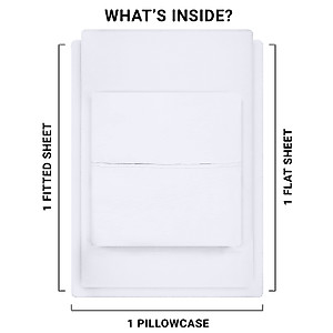 Utopia Bedding Mattress Pad and 3PC Bedsheet Set (TwinXL White)