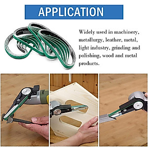 1/2" x 18" Zirconia Sanding Belts for Belt Sander, 40 Grit 1/2 x 18 Inch Sanding Belts for Air File Belt Sander, Woodworking, Metal Polishing, Derusting, 20-Pack