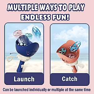 2PCS Flying Disc Toy for Boys Ages 2-4-5-7-8-10-13 Stocking Stuffers, Outdoor Handheld Games For Kids, Boys Girls Outdoor Flying Launcher Toys