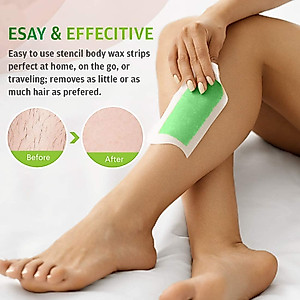 Nopunzel Facial Wax Strips Hypoallergenic All Skin Types - Face & Bikini Hair Removal For Women At Home Waxing Kit with Face Wax Strips & Calming Oil Wipes (80 Facial & Body)